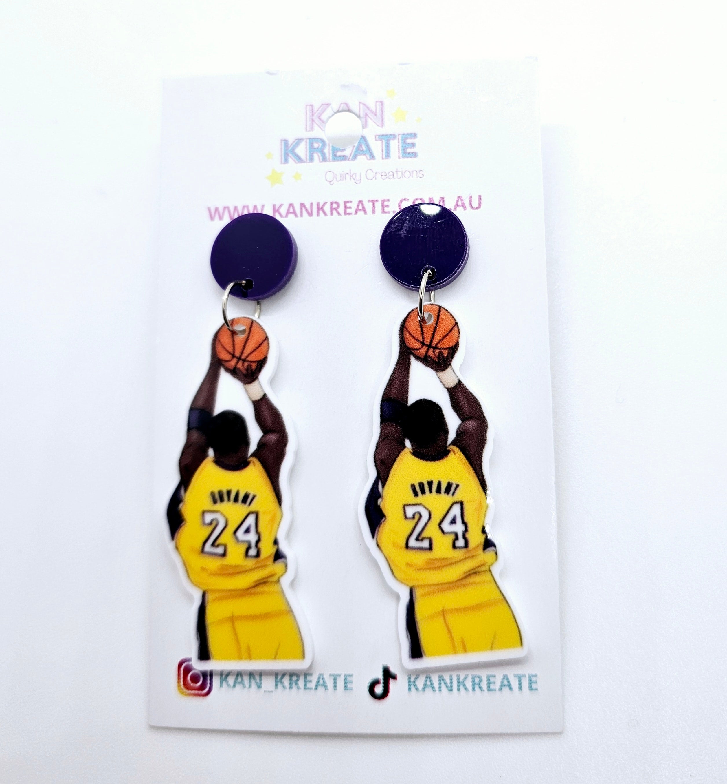 Kobe Bryant Earrings | KAN Kreate