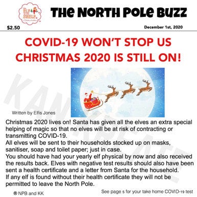 Custom Made The North Pole Buzz Newspaper - Front page - DIGITAL FILE ...